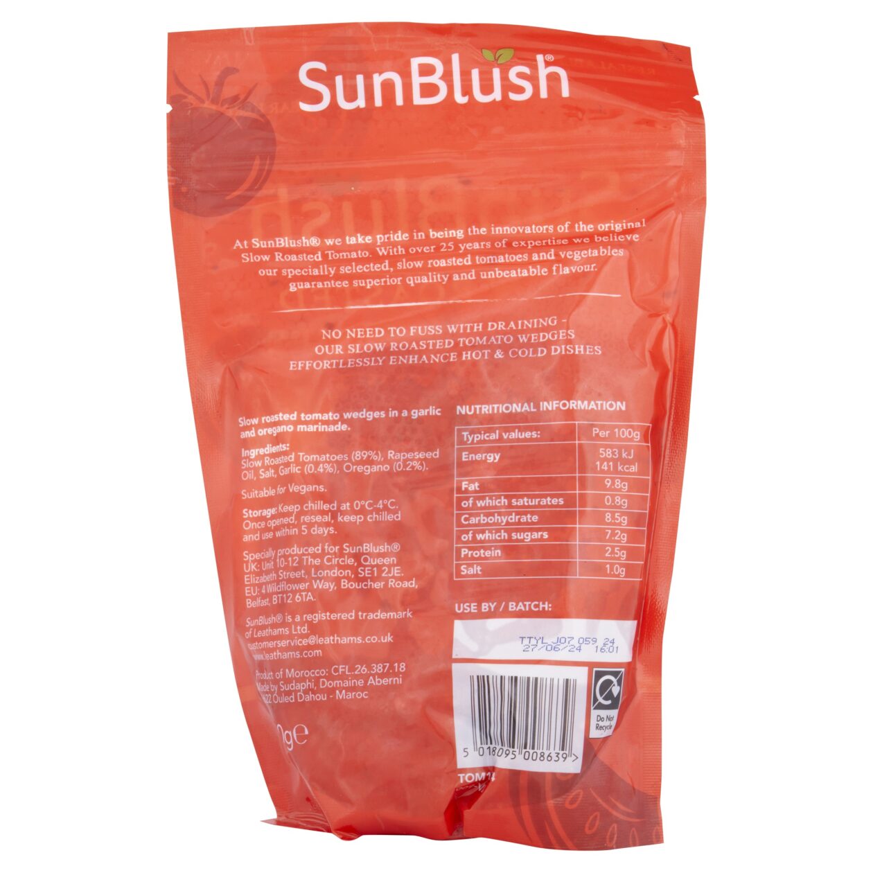 Buy SunBlush® Red Tomato Segments With Marinade DOY Pack from Leathams ...